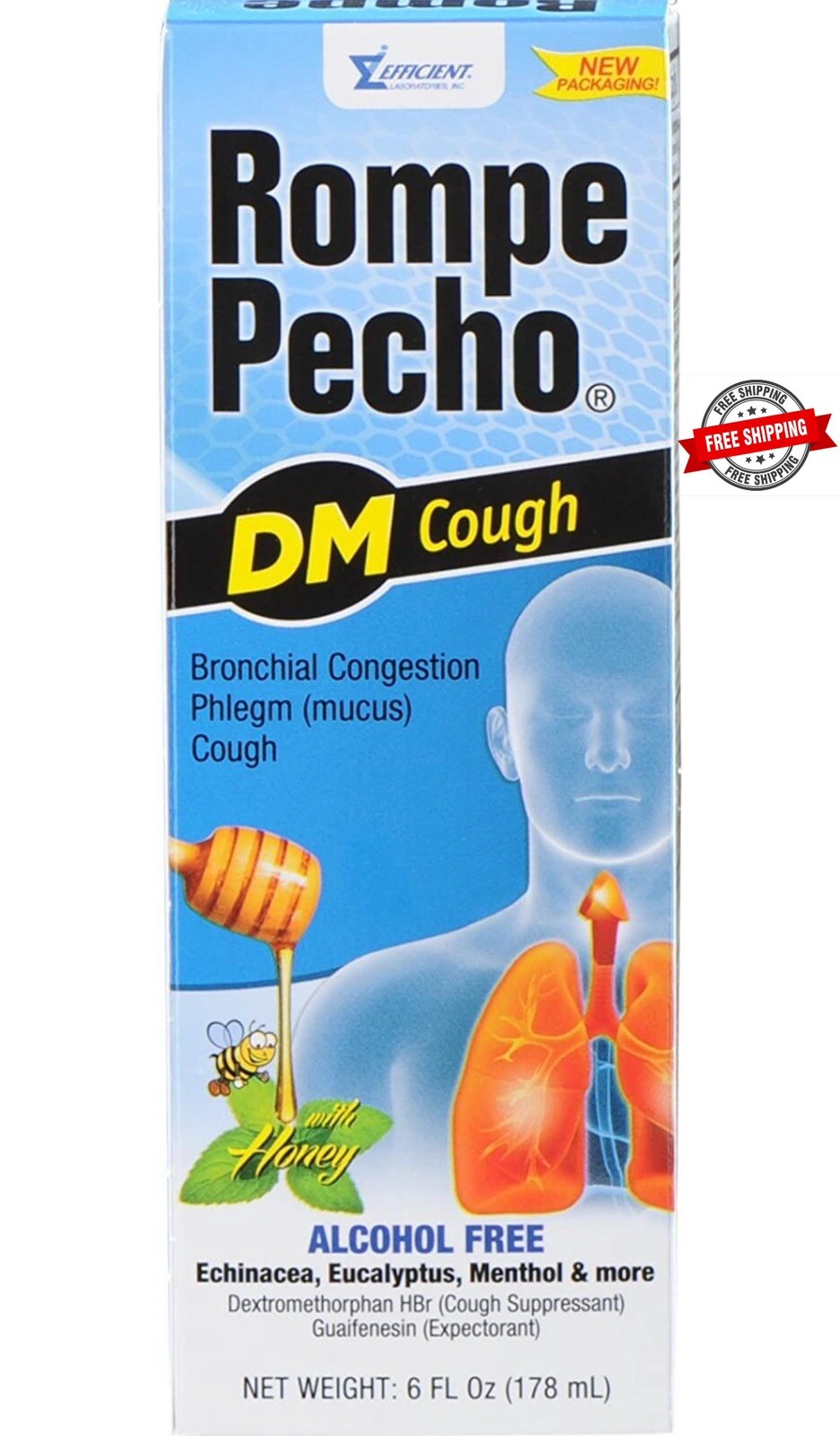 ROMPE PECHO DM COUGH HONEY 6oz TOS AZUL ALCOHOL FREE ENVIO GRATIS | eBay