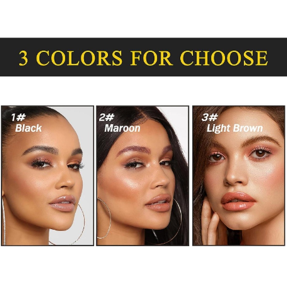 Black Brow & Eyelash Dye Kit, Semi-Permanent, With Complete Application ...