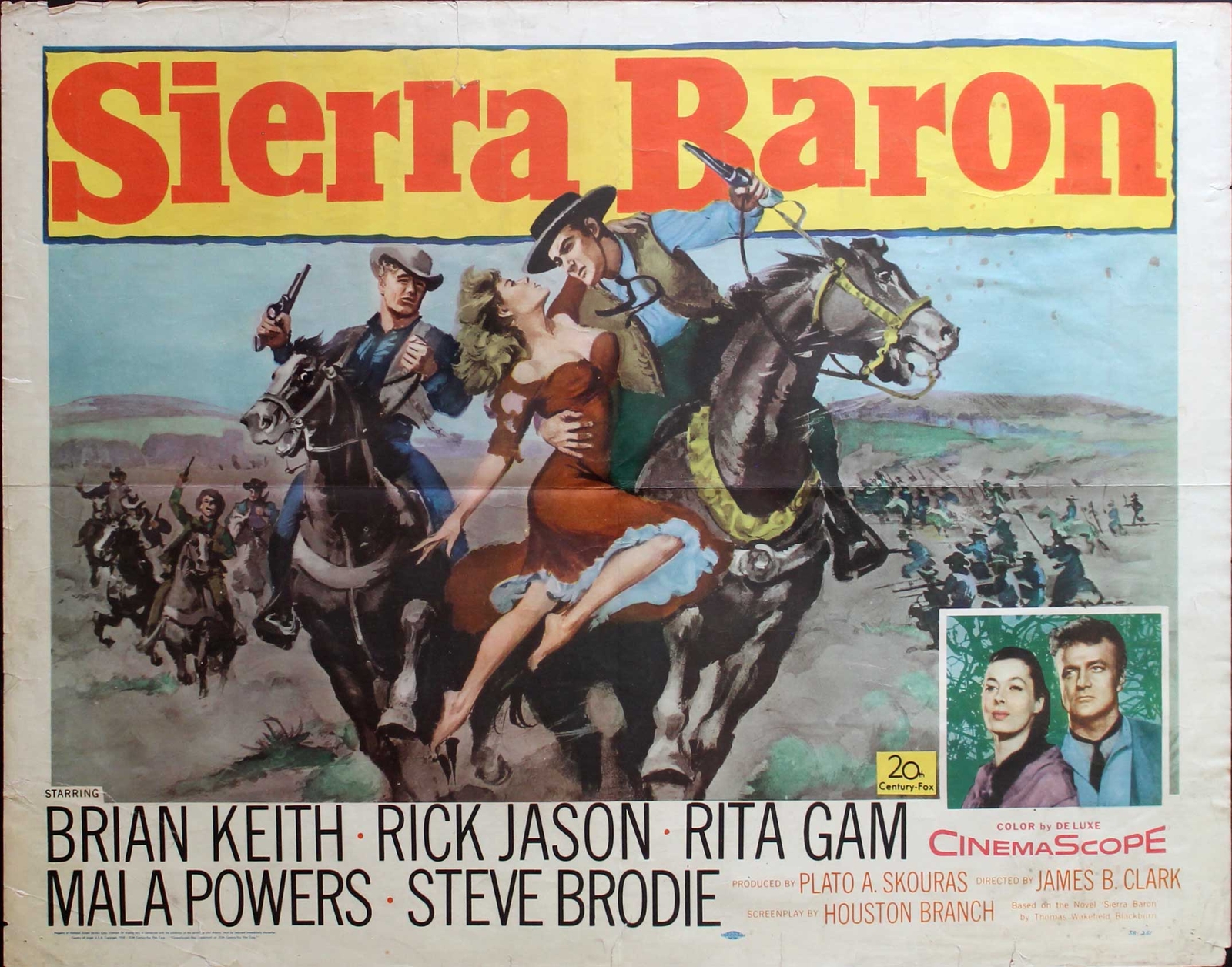 Sierra Baron, 1958, Brian Keith, Original Half Sheet, (22x28) | eBay