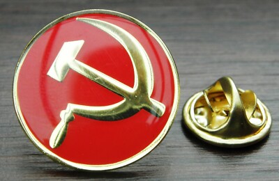Communist Lapel Pin Badge Revolution Socialist Hammer & Sickle Red ...