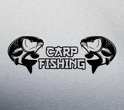 LARGE CARP FISHING DECAL LOGO FOR CAR VAN LAPTOP VINYL STICKER FUNNY ...
