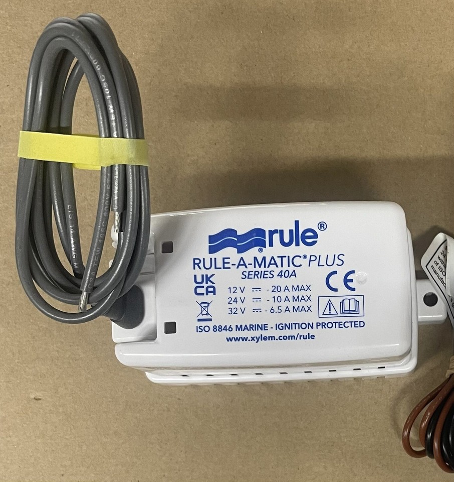 COMBO BILGE PUMP, RULE 2000 GPH, 12 VOLT AND FLOAT SWITCH 40A-M FOR ...