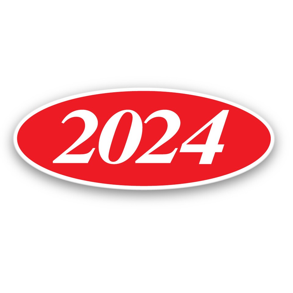 EZ Car Dealer Oval Model Year Stickers Windshield Stickers 4 Digit ...