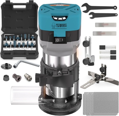 Router Tool, 6.5 Amp 1.25 HP Hand held Wood Router Tool, Compact Palm ...