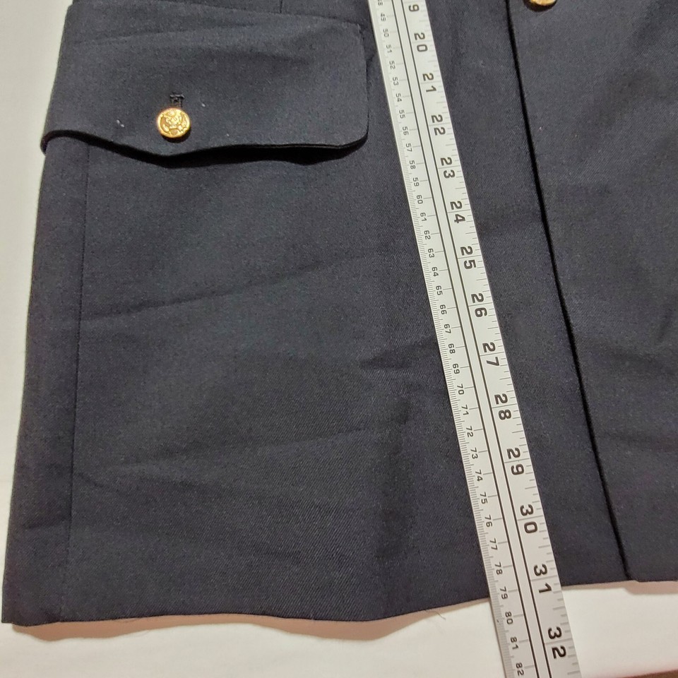 US Army Blue 450 Poly/Wool Fusible DeRossi & Son Size 40RC Blue Pockets ...