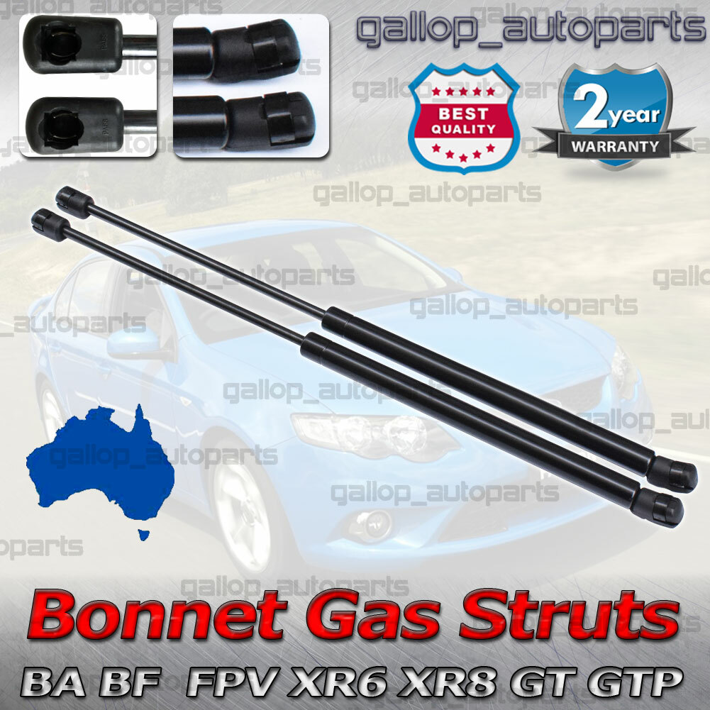 A Pair Gas Struts Bonnet for Ford Falcon BA BF 2002-2009 FPV XR6 XR8 GT ...