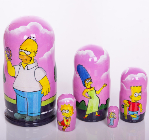 Simpsons Nesting Dolls 4" Kids Room Decor, Kids Gift, Wooden toys ...