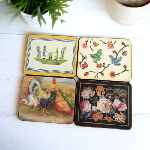 4 Vintage Lady Clare Mix-Matched Coasters In Box | eBay