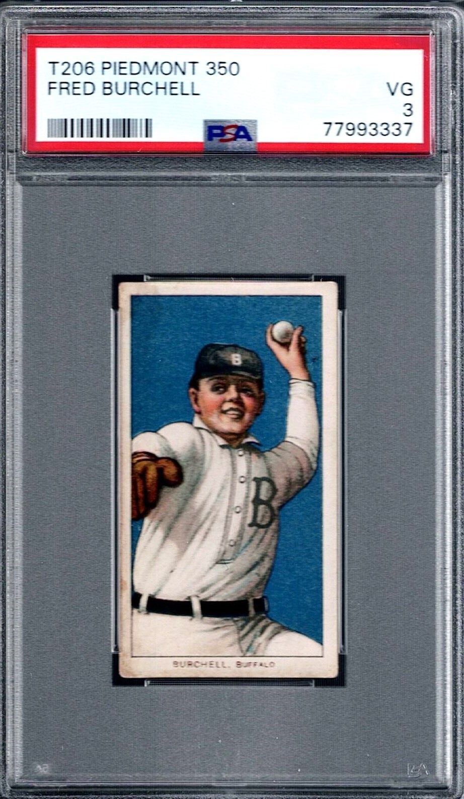 PSA 3 T206 Fred BURCHELL ML - Minor League- Buffalo Bisons - Piedmot | eBay