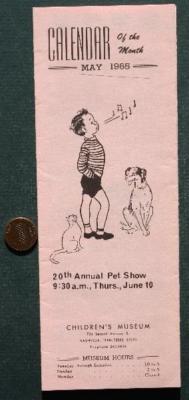 1965 Nasville Tennessee Children's Museum May Calendar of Events ...