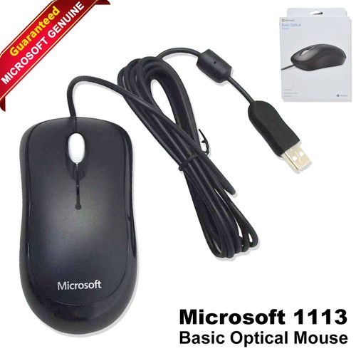 Microsoft Basic Optical Mouse - Black | Wired USB 800 DPI Ambidextrous P58-00061 6153055665633| eBay