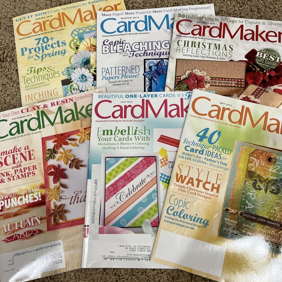 Mixed Lot~11 PaperCrafts & Card Maker Magazines & Books For Card Making ...