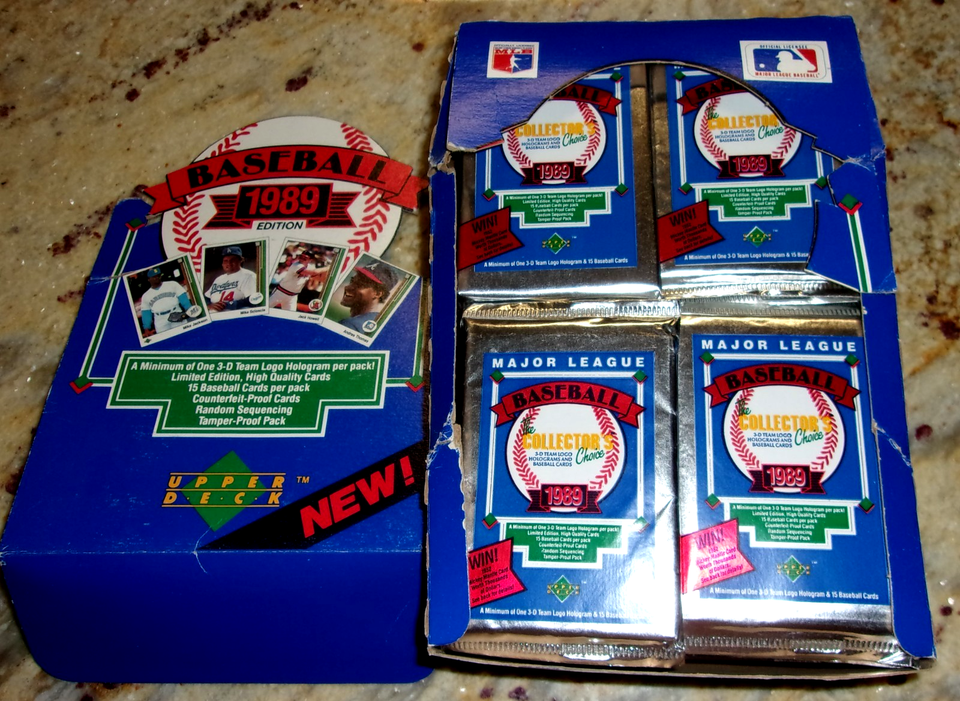 1989 Upper Deck Wax Box Low Series 36 Pack Ken Griffey Jr Rookie Card ...