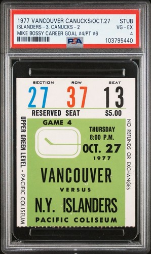 HOF Mike Bossy 1st Career NHL Game in Canada, Career G #4, 10/27/1977 ...