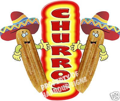 Churros Decal 14" Concession Food Truck Cart Restaurant Menu Vinyl Sign ...