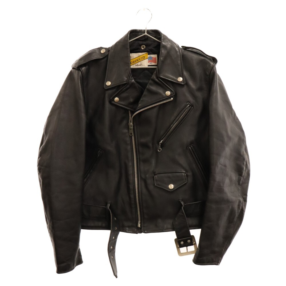 SCHOTT 618 Leather Double Riders Jacket Black - Gem