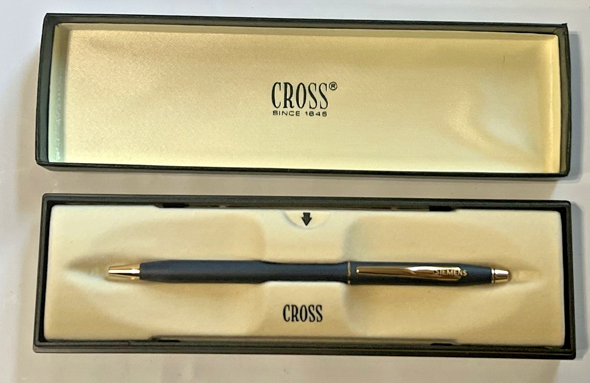 2402 Cross Century Classic Bleu and 23kt Gold Ballpoint Pen NIB SAYS ...