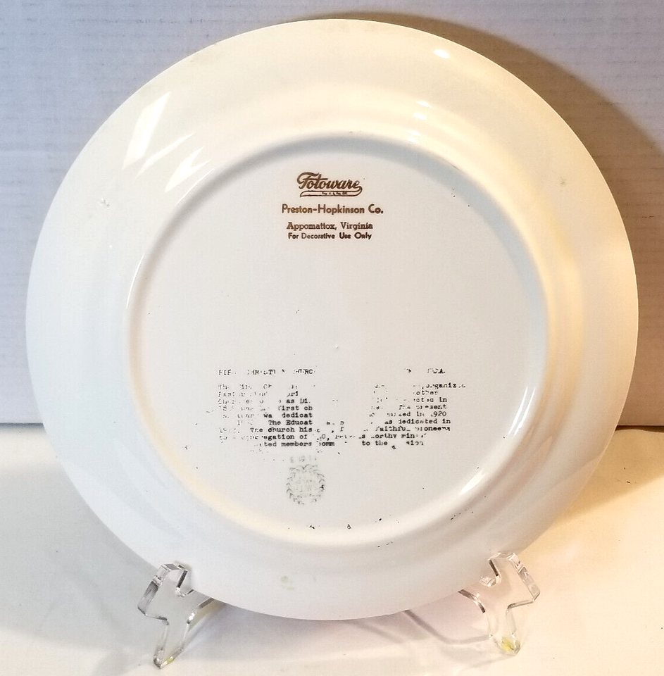 FIRST CHRISTIAN CHURCH, McKINNEY, TX, 1848-1961 MEMORIAL PLATE with ...