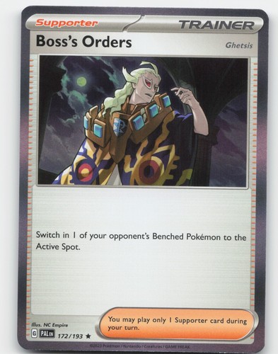 BOSS'S ORDERS TRAINER /193 HOLO POKEMON 2023 PALDEA EVOLVED NM | eBay