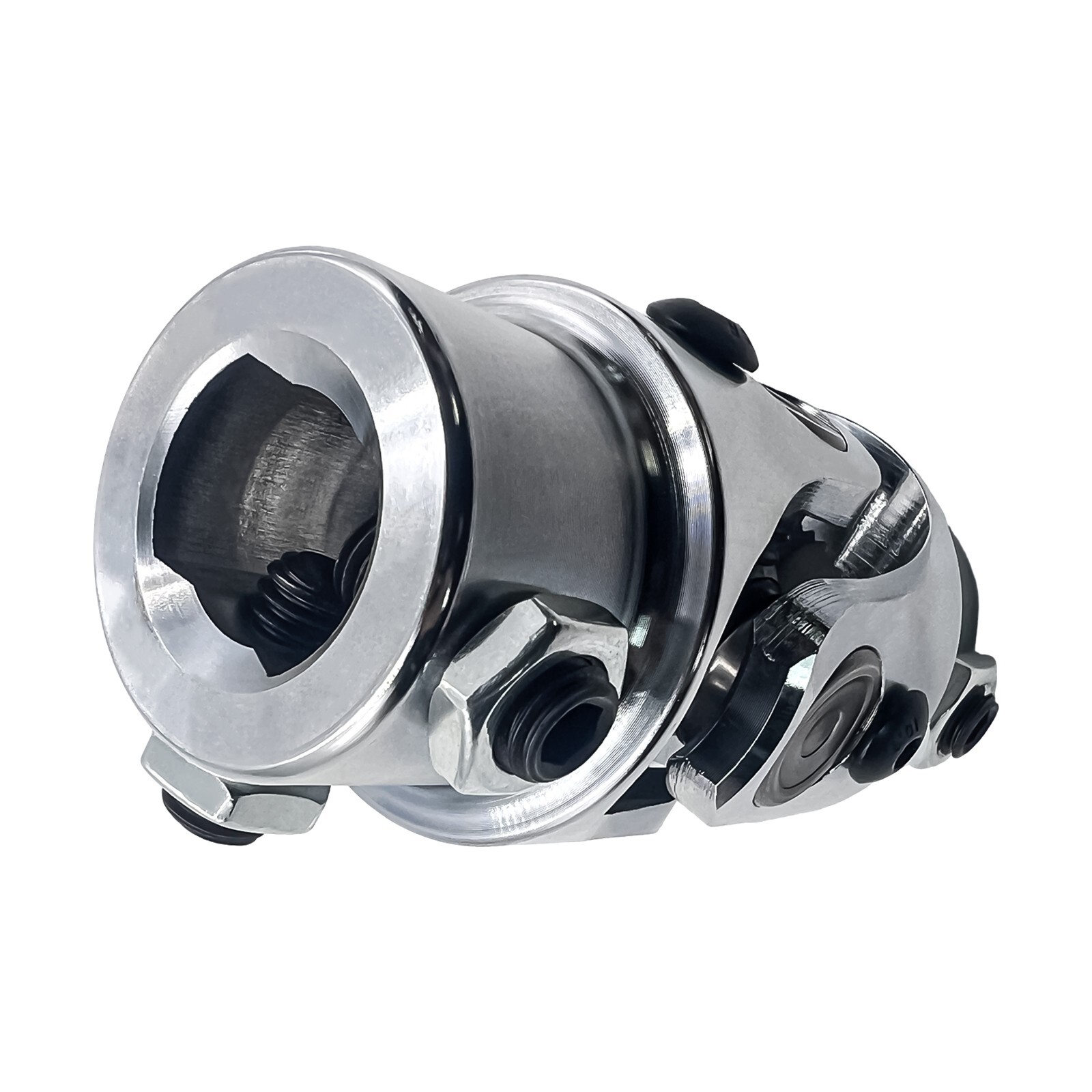 3/4" 36 Spline X 3/4" DD Steering Universal Joint Chrome Single U Joint ...