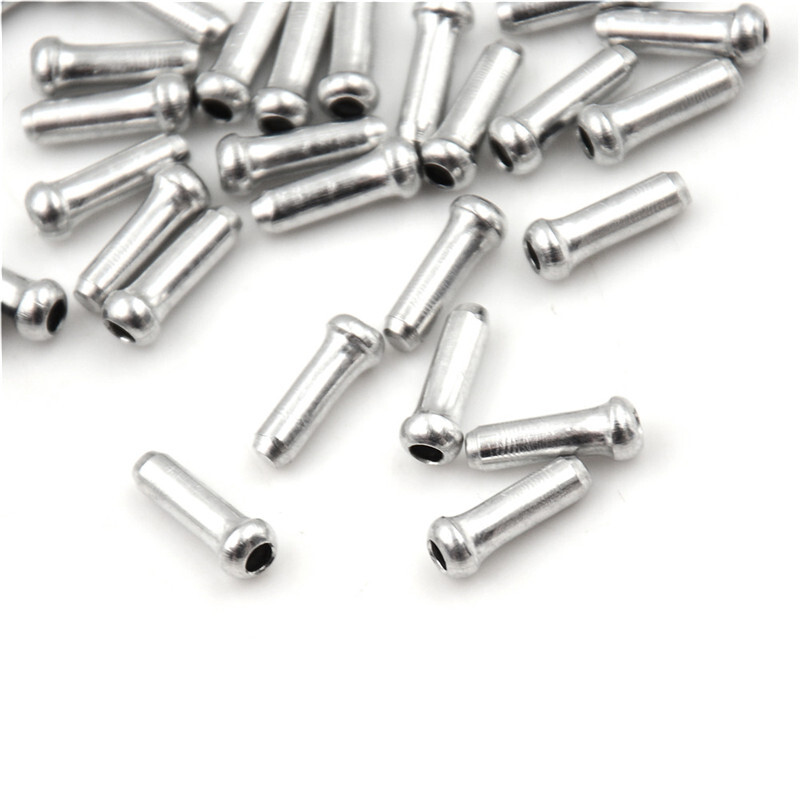 100x Silver Aluminum Bicycle Brake Shifter Inner Cable Tip Wire End ...