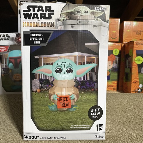 Star Wars Mandalorian Grogu 5’ Halloween Airblown Inflatable | eBay