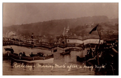 Vintage Real Photo Postcard RPPC Scotland Rothesay Humorous Distorted ...