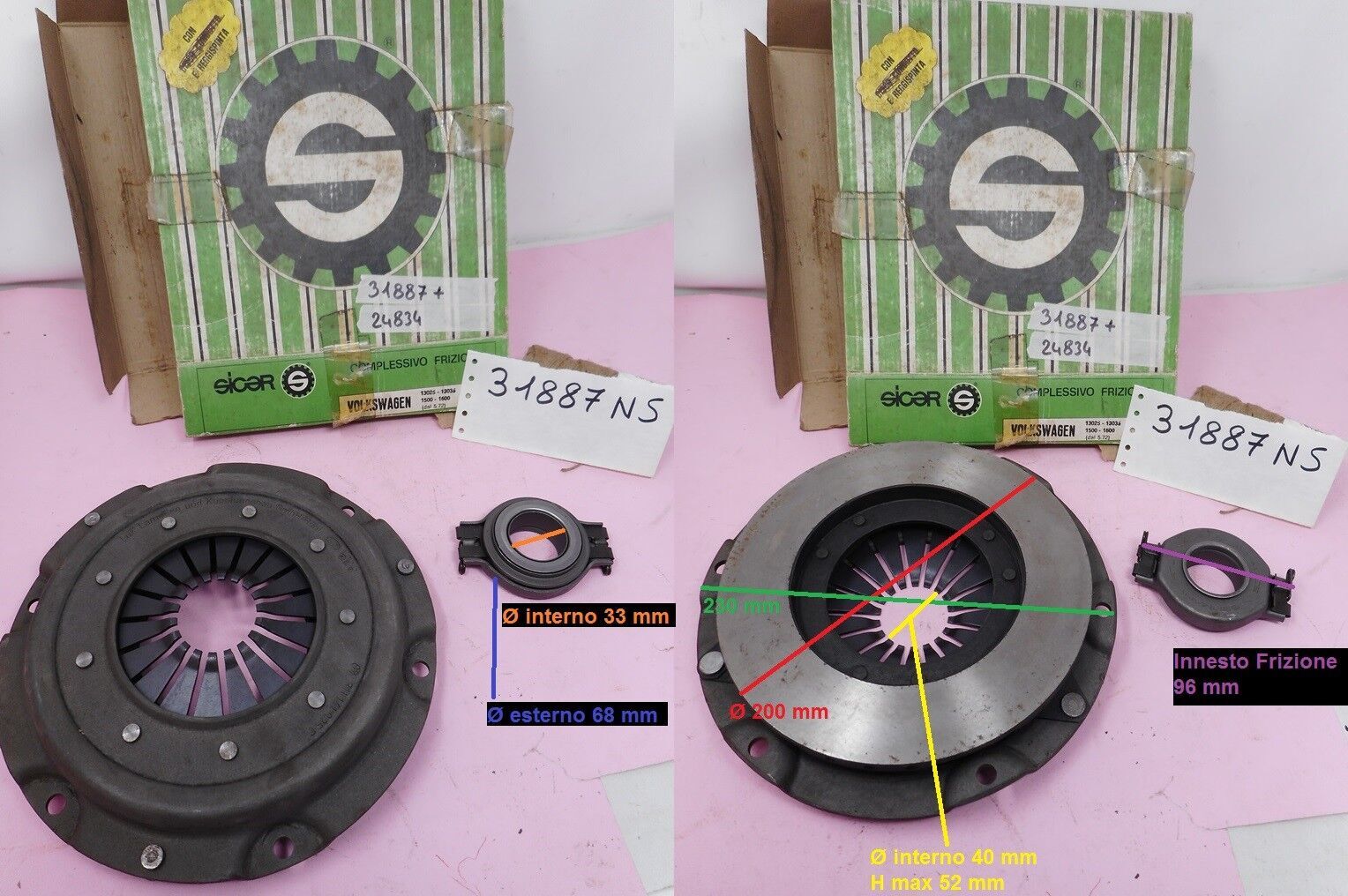 Set Clutch Mechanism And Thrust Bearing Volkswagen Variant III - Golf ...