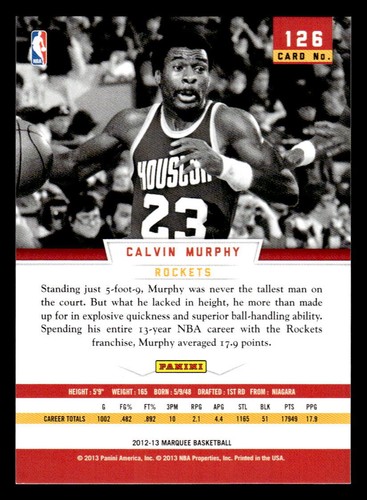 2012-13 Panini Marquee - Calvin Murphy #126 for sale online | eBay
