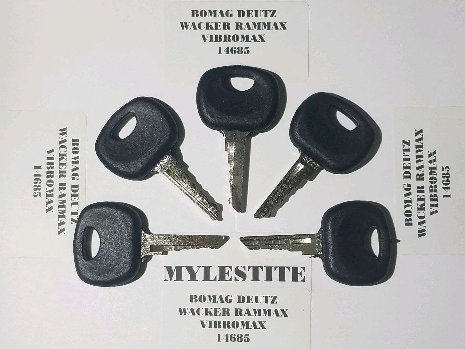 (5) Bomag Rammax Wacker Roller Wacker Deutz Vibromax Equipment Keys ...