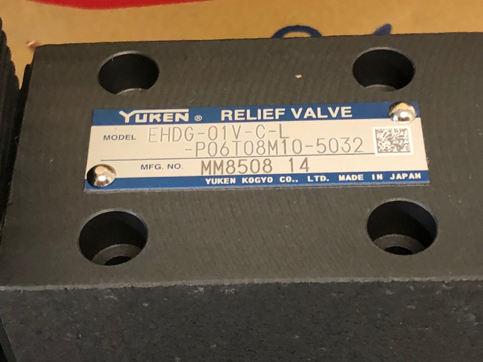 NEW! YUKEN POWER AMP VALVE EH EHDG-01V-C-L-P06T08M10-5032 TOSHIBA ...