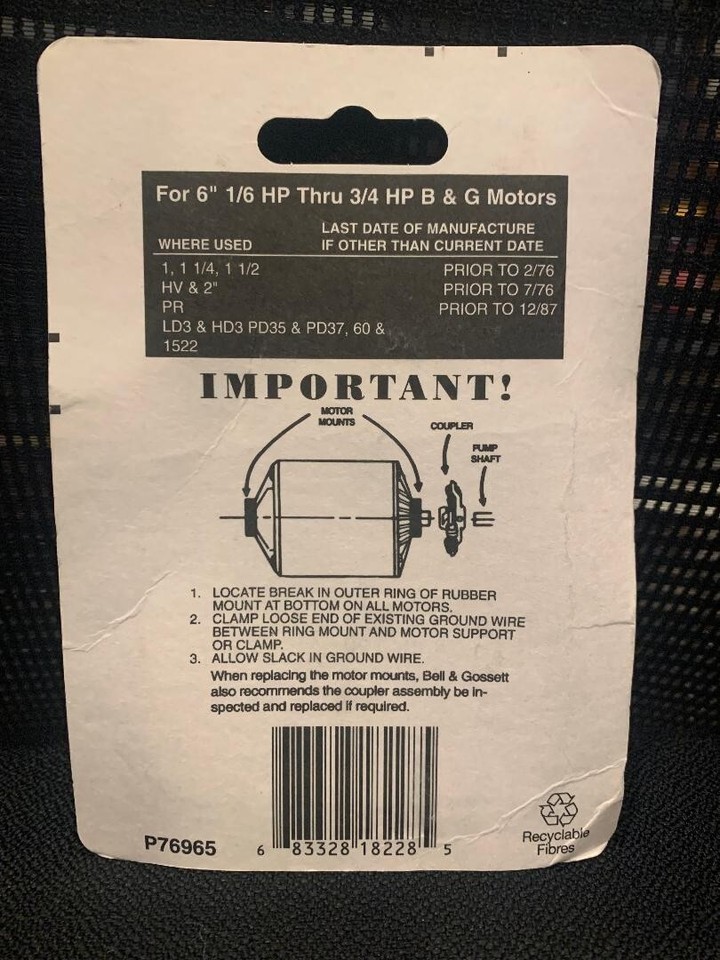 Bell & Gossett 118228 MOTOR MOUNT RING SET | eBay