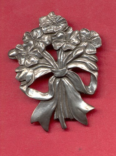 Vintage - 1989 - SEAGULL OF CANADA - PEWTER BROOCH - SIGNED - Flowers ...
