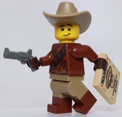 Lego Cowboy Sheriff Minifig Wanted Poster Revolver | eBay