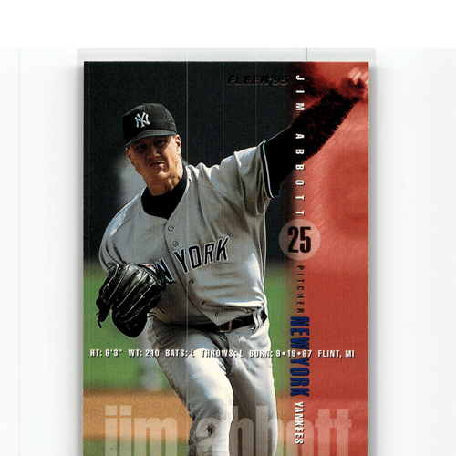 Jim Abbott #65 1995 Fleer New York Yankees Baseball Card MLB | eBay