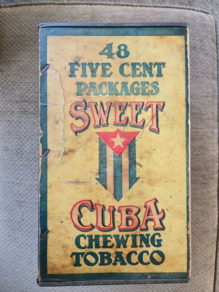 Antique Rare Sweet Cuba, Fine Cut -Spaulding & Merrick LARGE tobacco ...