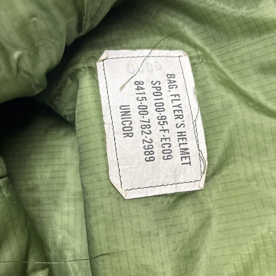 Vintage Military Flyers Helmet Bag 8415-00-782-2989 Green Unicor ...