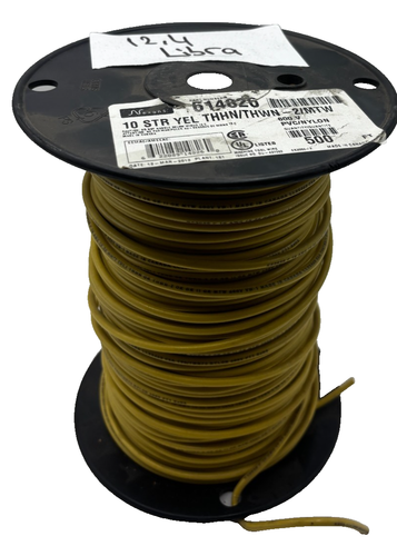 NEXANS 614826 MACHINE TOOL WIRE 500FT 12,4 LIBRA 12 STR YELLOW THHN ...