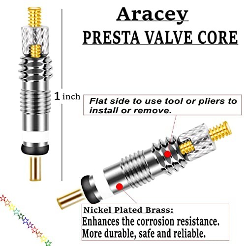 20 Pieces Presta Valve Core 4 Alloy Kit | eBay