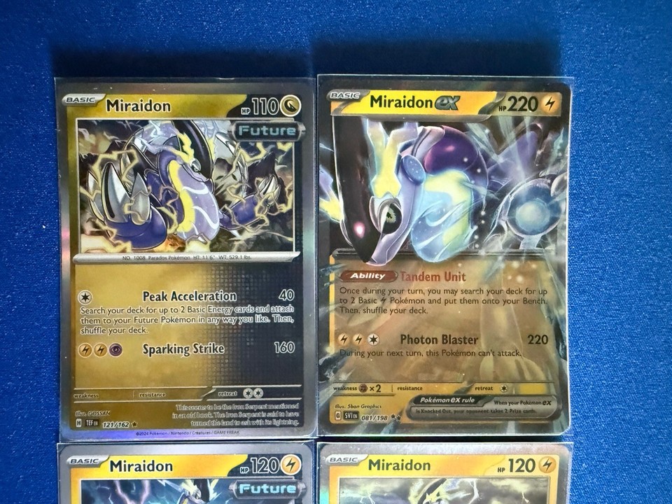 Miraidon EX S&V Base Set + Miraidon (x3/2 Holos) 4-card mixed Pokemon ...
