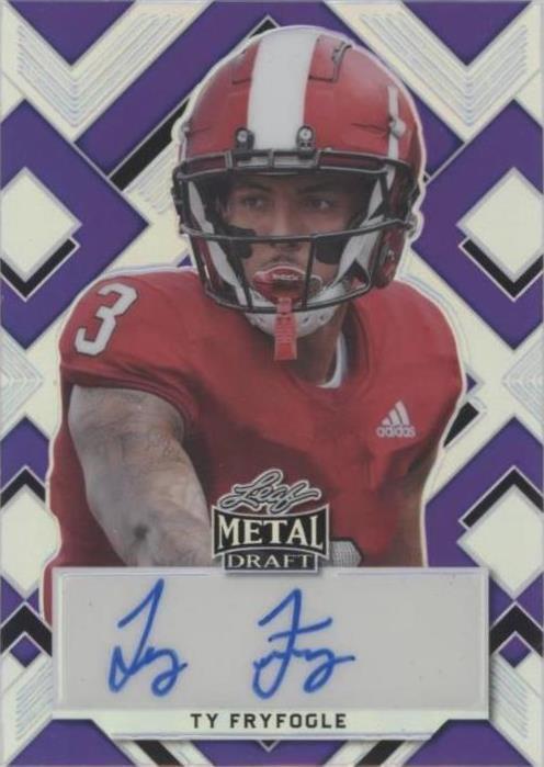 2022 Leaf Metal Draft - Portrait Autographs Ty Fryfogle #PA-TF1 Purple ...