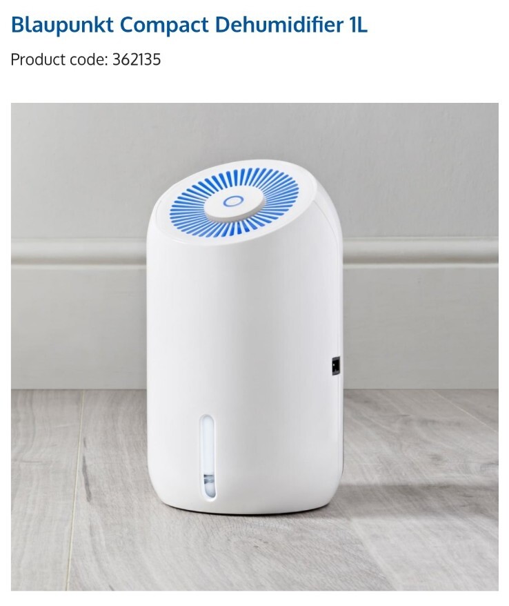 Blaupunkt 800ml 240V Portable Mini Dehumidifier - White for sale online ...