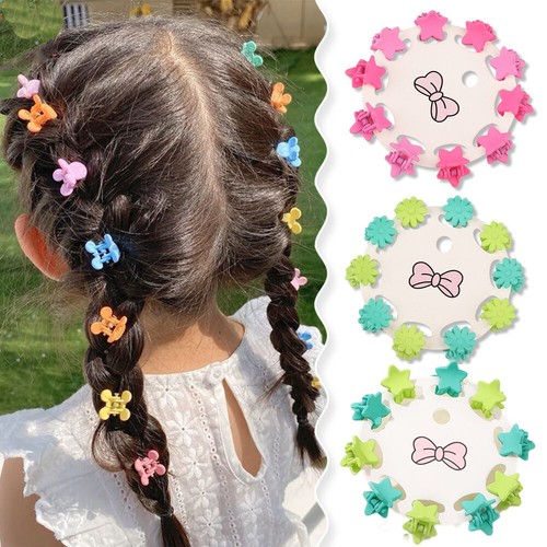 10Pcs/Set Girls Mini Hair Claw Hair Clamps Hair Clips Headwear Candy ...