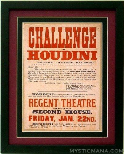 Houdini Magic Posters Set of 3 Vintage Style Custom Framed Prints | eBay