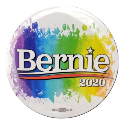 2020 Bernie Sanders For President Button Rainbow Colors | eBay