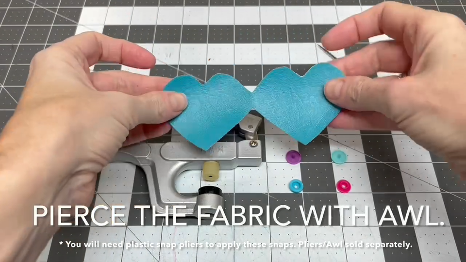 KAM Snaps HEART Shape B47 Neon Pink Plastic Snap Buttons No Sew Sewing ...