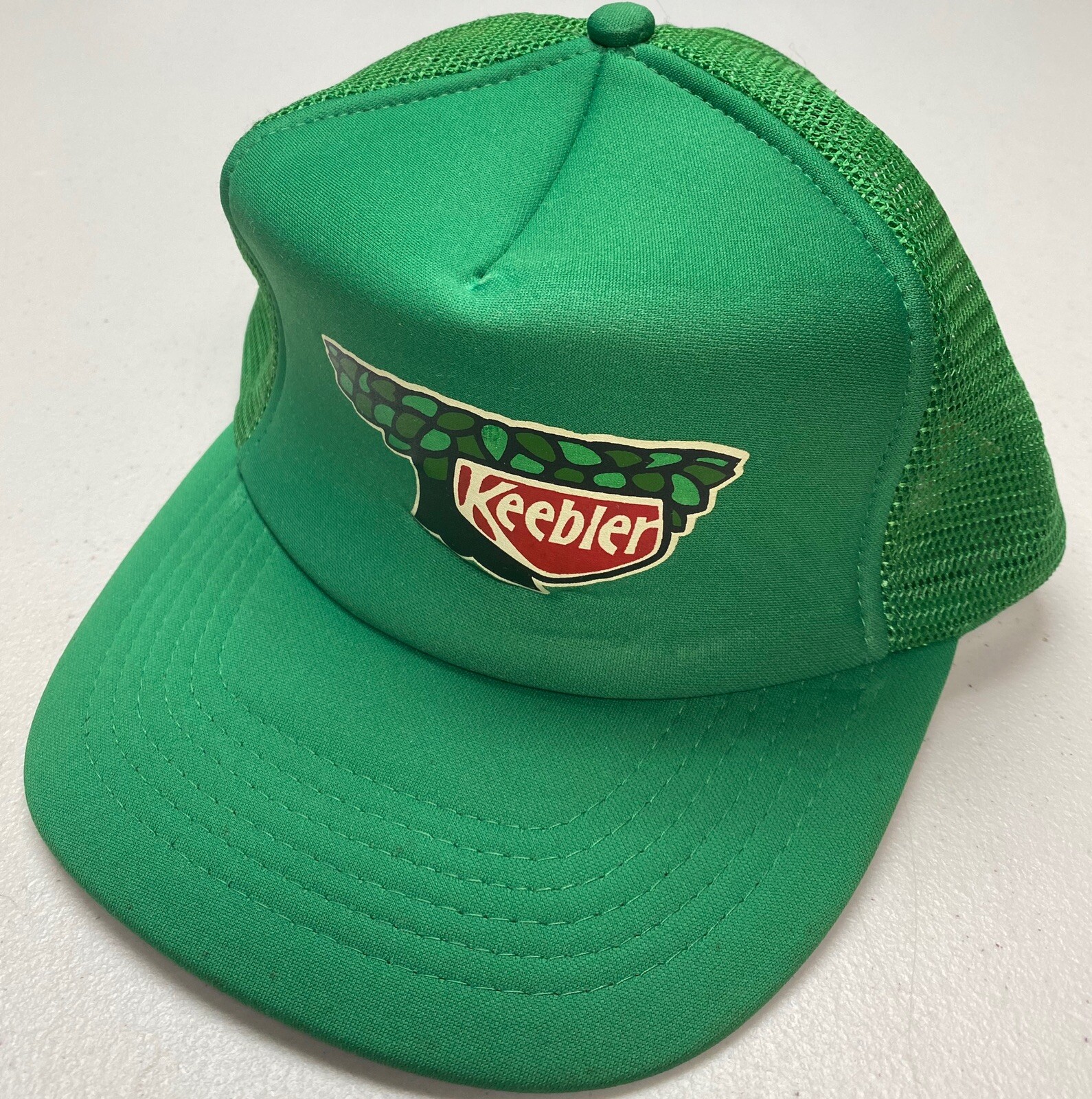 1980’s Keebler Baked Goods Mesh Snapback Trucker Hat, Green Elf Cap | eBay