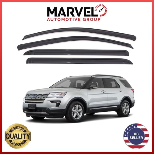 Out-Channel Window Vent Visor Rain Guards Deflectors for Ford Explorer ...
