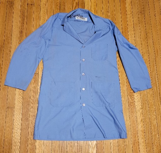 Vintage Wrangler Uniforms Light Blue Shop Coat Work J… - Gem