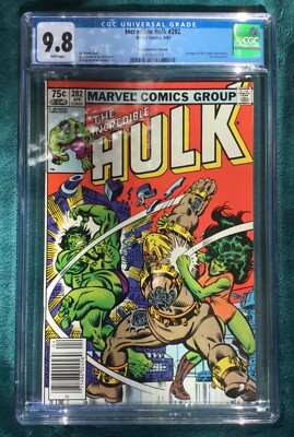 Incredible Hulk #282 She Hulk Battle Cover (1983) CGC 9.8 White Pages ...